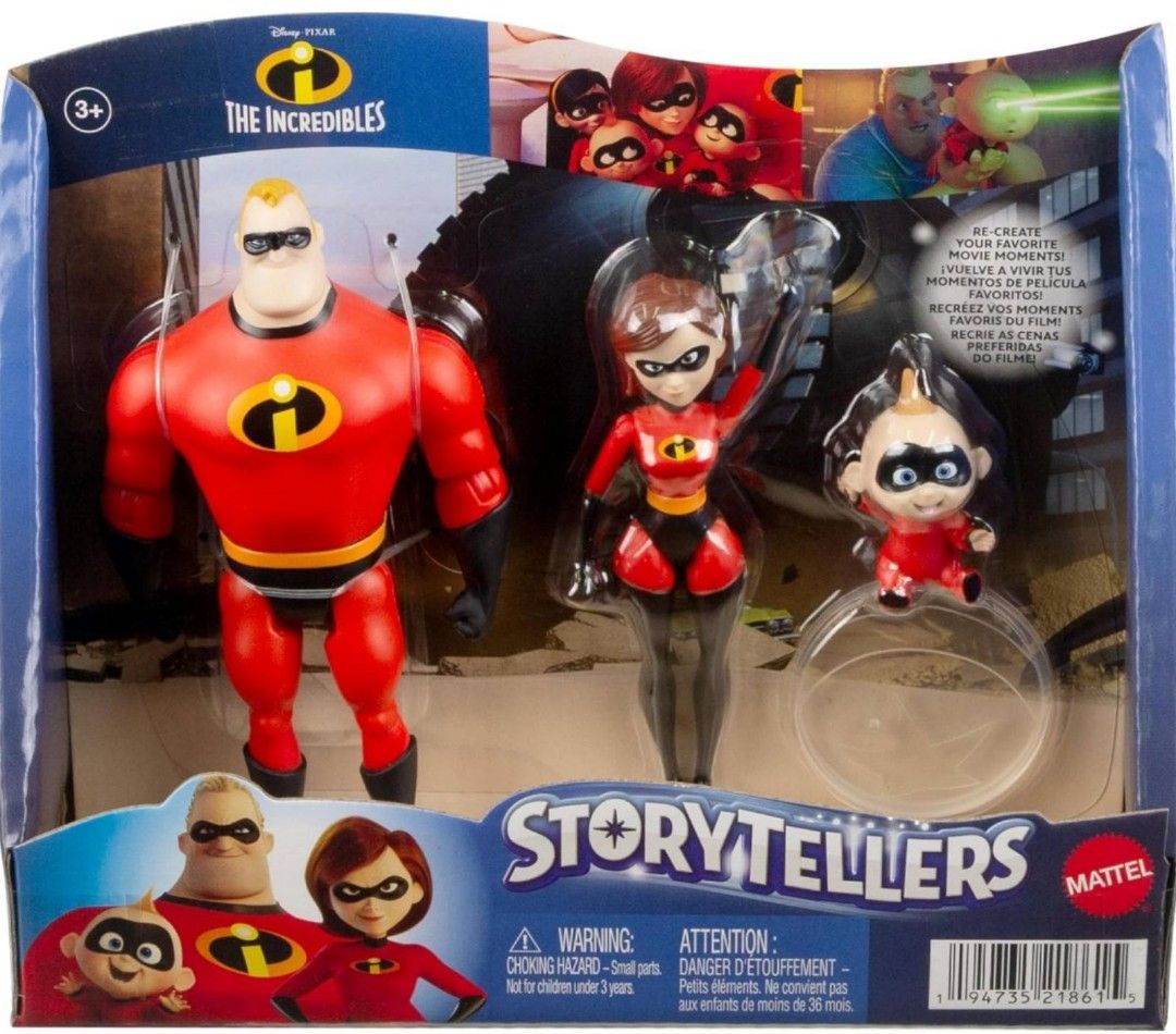 Mattel Disney and Pixar The Incredibles Storyteller Set, Hobbies & Toys ...