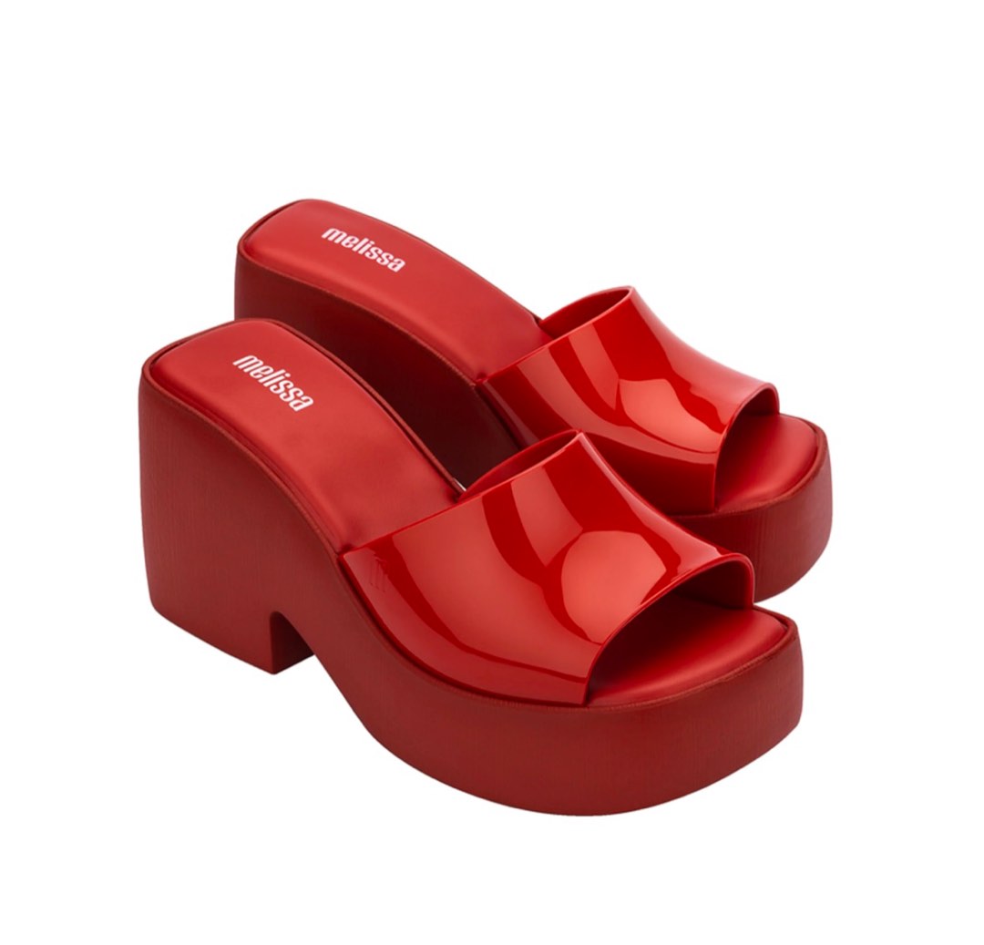 melissa posh platform sandals / shoes red, Women's Fashion, Footwear ...