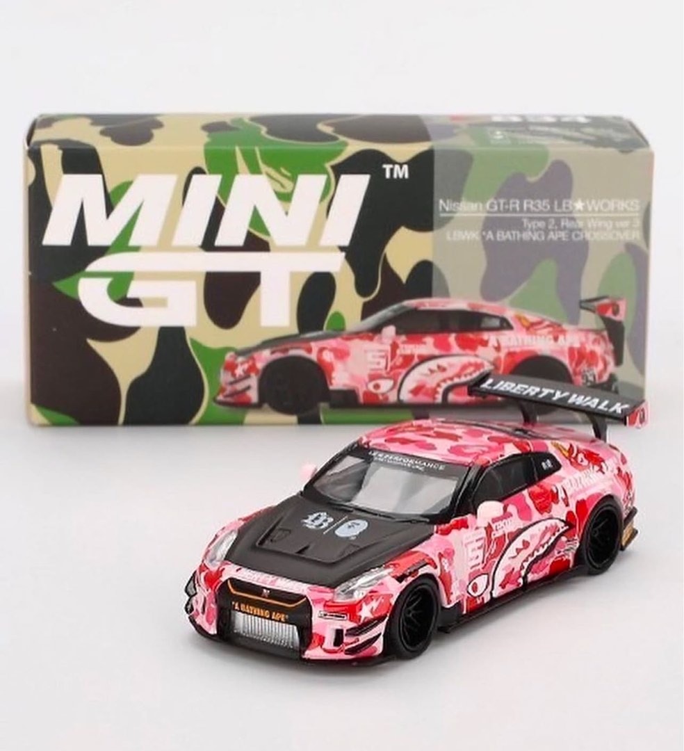 MINIGT LBWK Bape Nissan GT-R R35, Hobbies & Toys, Toys & Games on Carousell