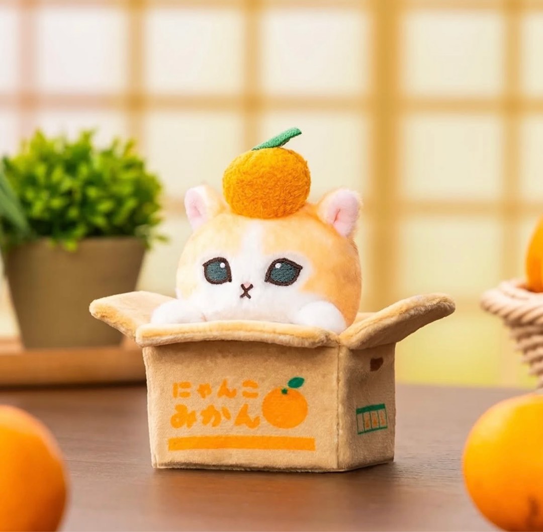 On Hand Mofusand Orange Cat Box Plush, Hobbies & Toys, Toys & Games on ...