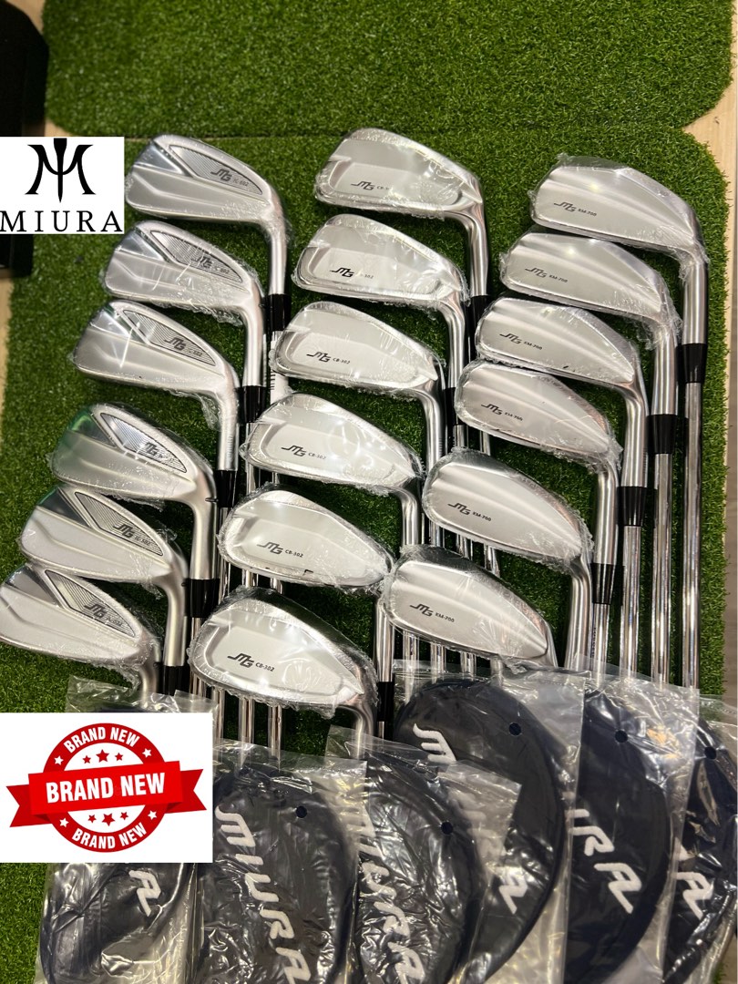 NEW 2025 Miura MG KM700, CB302, IC602 (5-P) Forged Irons (With Nippon 950GH Shafts) + Covers ...