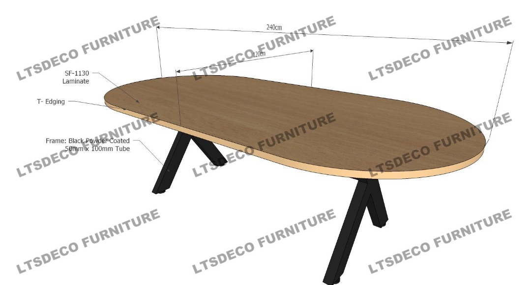 OFFICE FURNITURE | NEW OVAL TABLE | OFFICE PARTITION, Furniture & Home ...