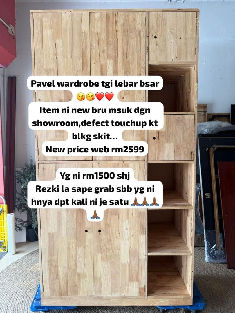 Panel Wardrobe 3 door, Furniture & Home Living, Home Decor, Other Home ...