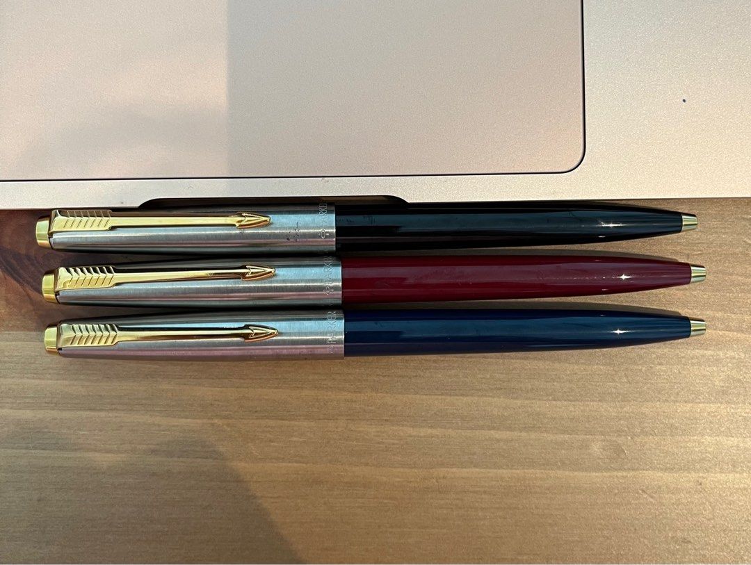舊版全新Parker 45 Ball pens 派克原子筆, 興趣與生活, 手作＆自家設計, 文具 - Carousell