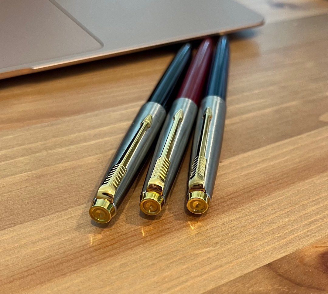 舊版全新Parker 45 Ball pens 派克原子筆, 興趣與生活, 手作＆自家設計, 文具 - Carousell