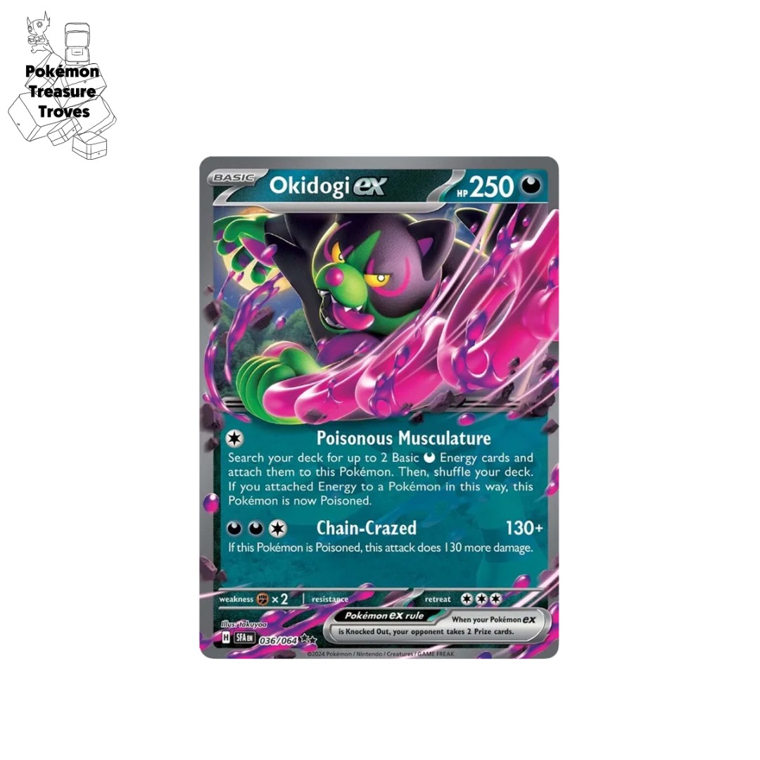 Pokemon Scarlet & Violet Shrouded Fable Okidogi ex Card, Hobbies & Toys ...