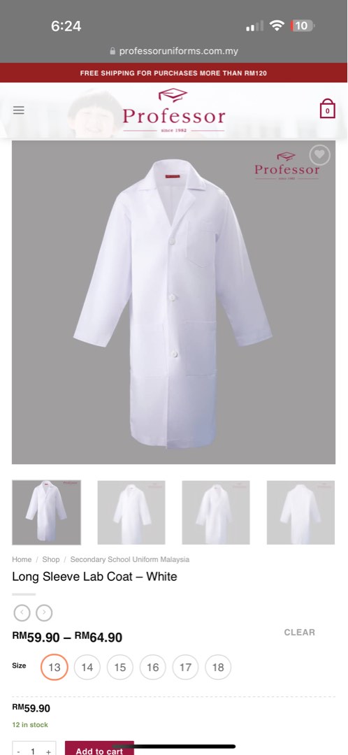 Professor brand Lab Coat RM35 free del, Hobbies & Toys, Stationery ...