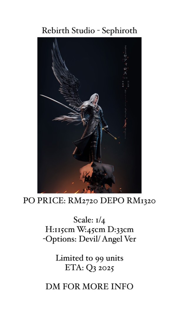 Rebirth Studio - Sephiroth, Hobbies & Toys, Toys & Games on Carousell