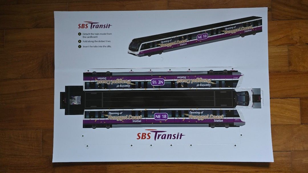 [NEW MODELS] SBS Transit/SMRT/TTS Paper MRT Train and Bus Models ...