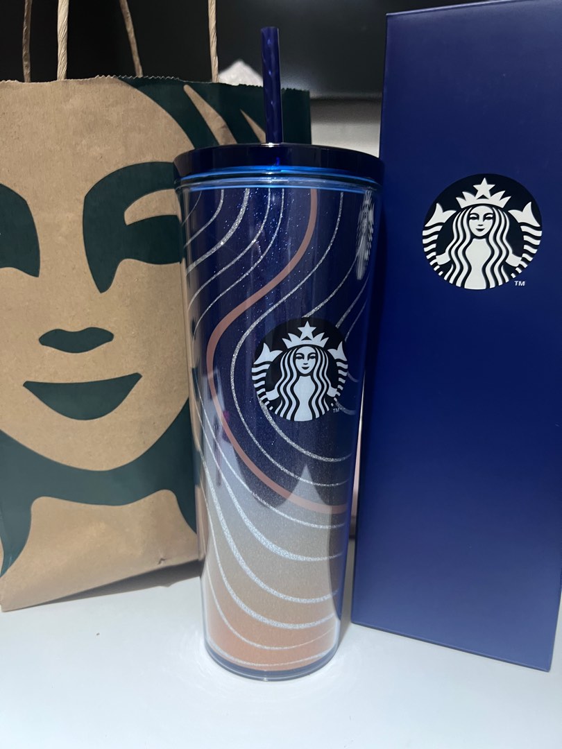 Starbucks Traditions Indigo Cold Cup, Furniture & Home Living ...