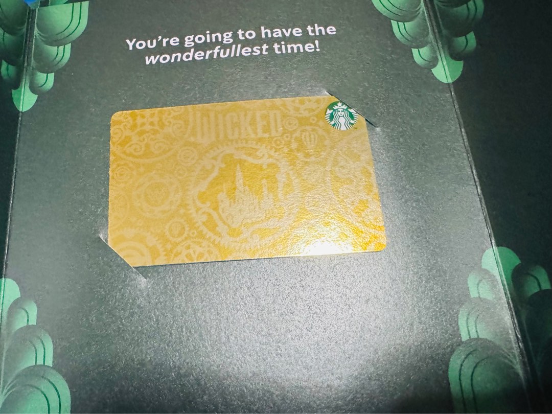 Starbucks x Wicked gold card (PH release), Hobbies & Toys, Memorabilia ...