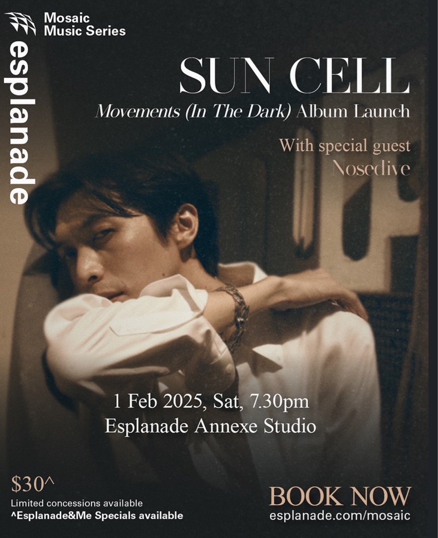 sun cell album launch @ esplanade concert tickets, Tickets & Vouchers, Event Tickets on Carousell