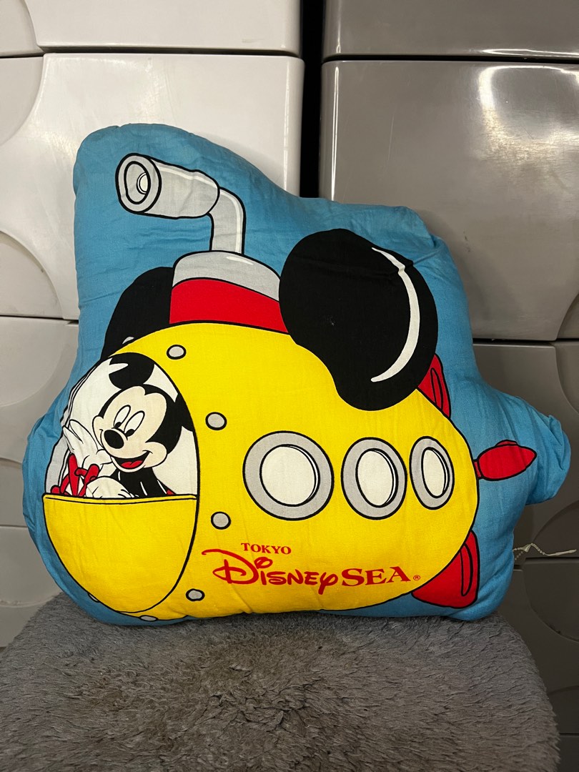 Tokyo Disney Sea Mickey Mouse in Yellow Submarine Vintage Pillow x ...