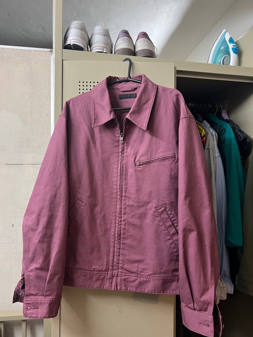 Uniqlo Zip up Blouson purple, Men's Fashion, Coats, Jackets and ...
