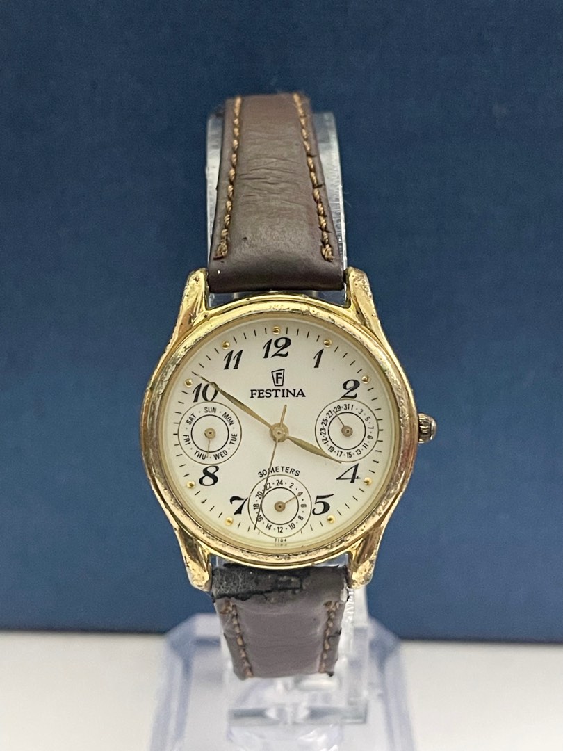 Vintage Festina Day Date Watch, Women's Fashion, Watches & Accessories ...