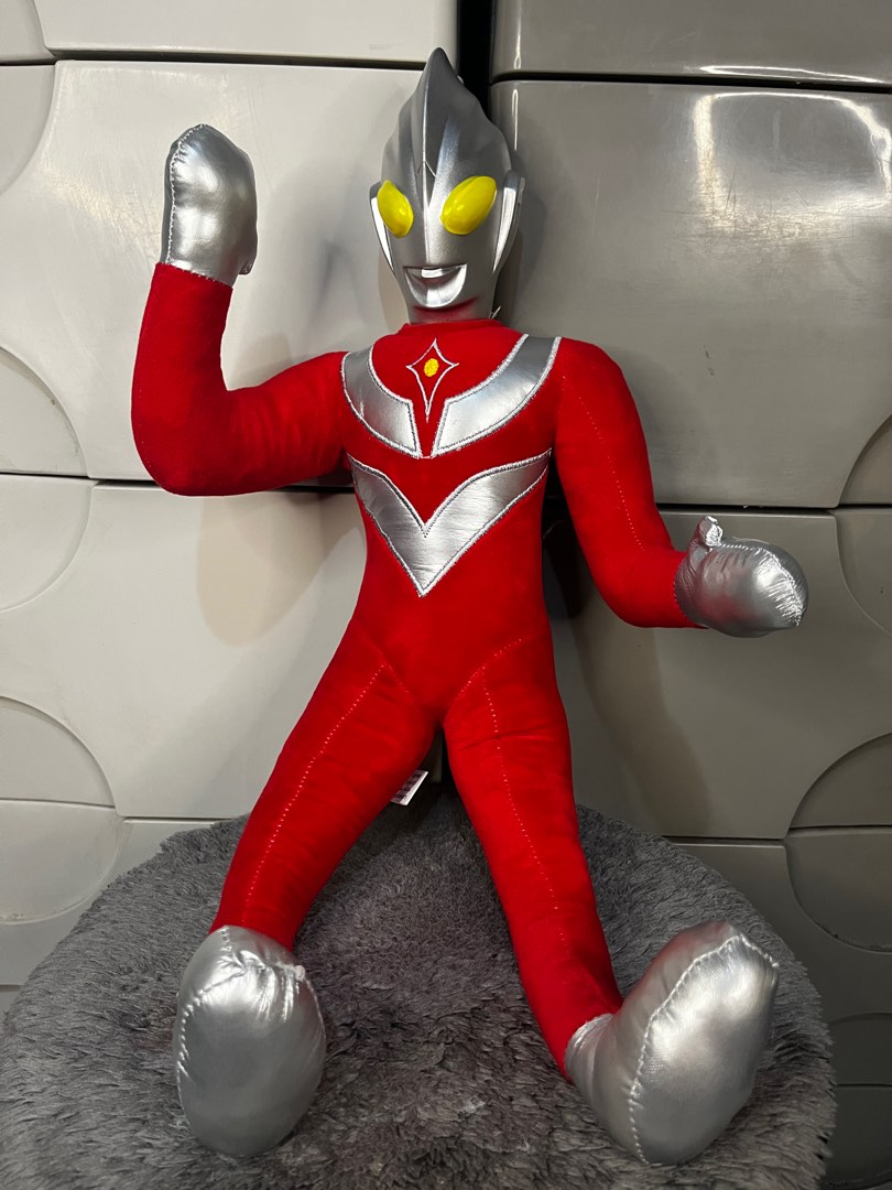 Vintage Japanese Superhero Ultraman Red Hard Face x Head Plush/Stufftoy ...