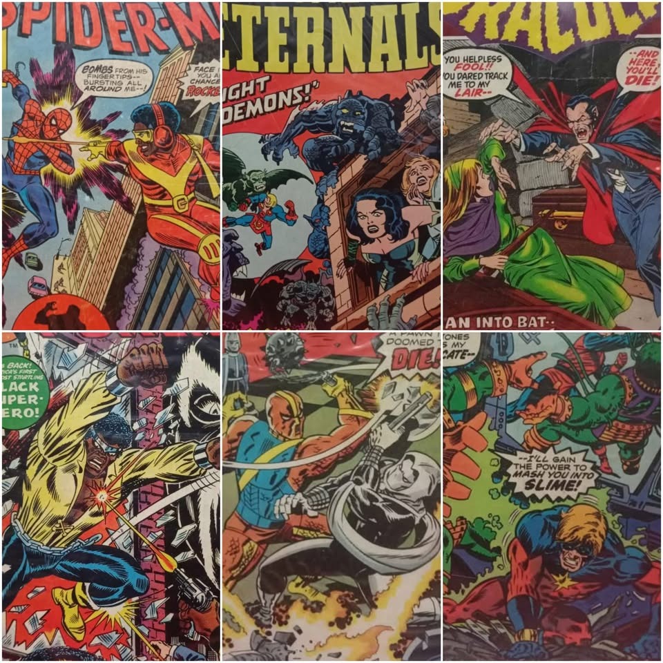 Vintage Keys Marvel Comics (Spider-Man, Eternals, Tomb of Dracula ...