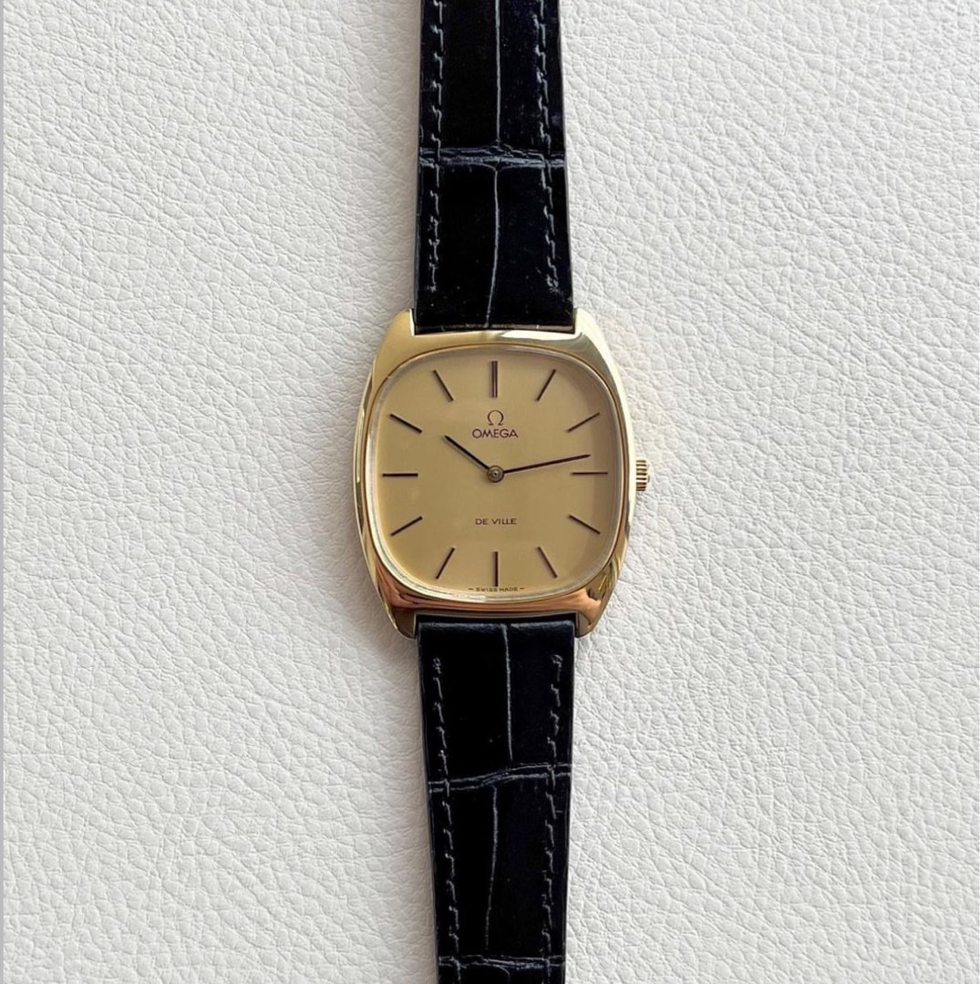 Vintage Omega De Ville 18K Gold Tonneau Case Ref.111.0139 / Cal.625 manual winding - Gerald ...