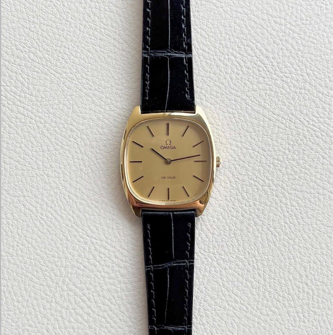 Vintage Omega De Ville 18K Gold Tonneau Case Ref.111.0139 / Cal.625 manual winding - Gerald ...