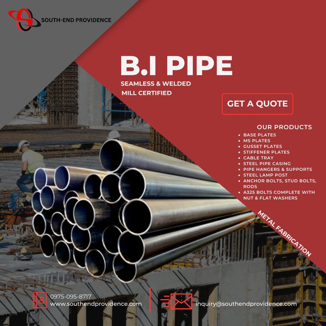 Welded Type BI Pipe - Black Iron Pipes - 8" BI Pipe - HSS Tubular 4"x4 ...