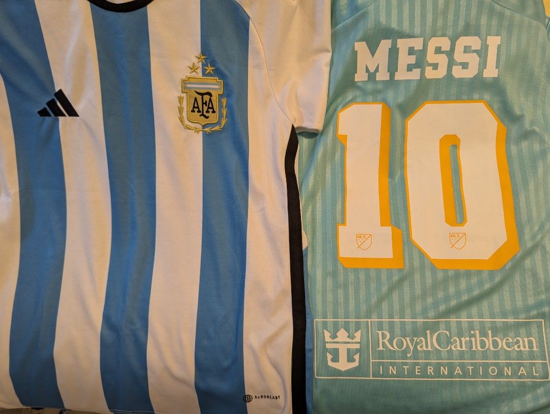 2 pcs combo MESSI Inter Miami third kit Argentina 22 home jersey, Men's ...