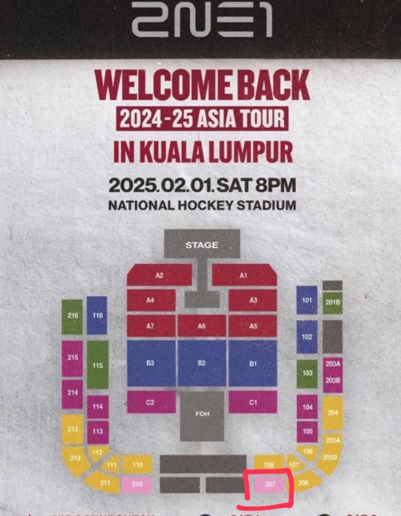 2NE1 concert ticket welcome back in Kuala Lumpur 2025, Tickets ...