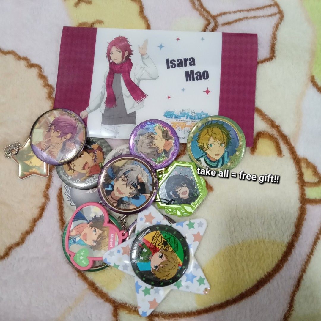 Set of 13: Various Ensemble Stars Badges (Midori Takamine, Tetora ...