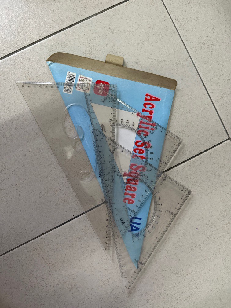 Acrylic Set Square, Hobbies & Toys, Stationery & Craft, Craft Supplies ...