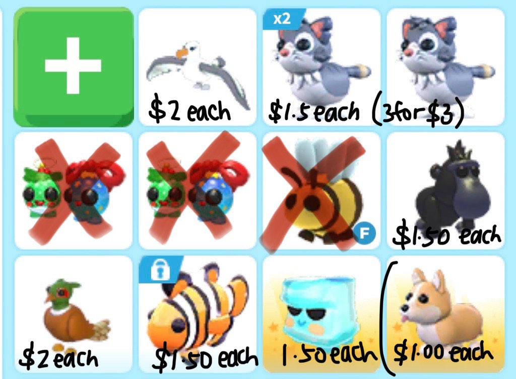 Adopt me pets for cheapest prices !! ( bundle will be more worth it ...
