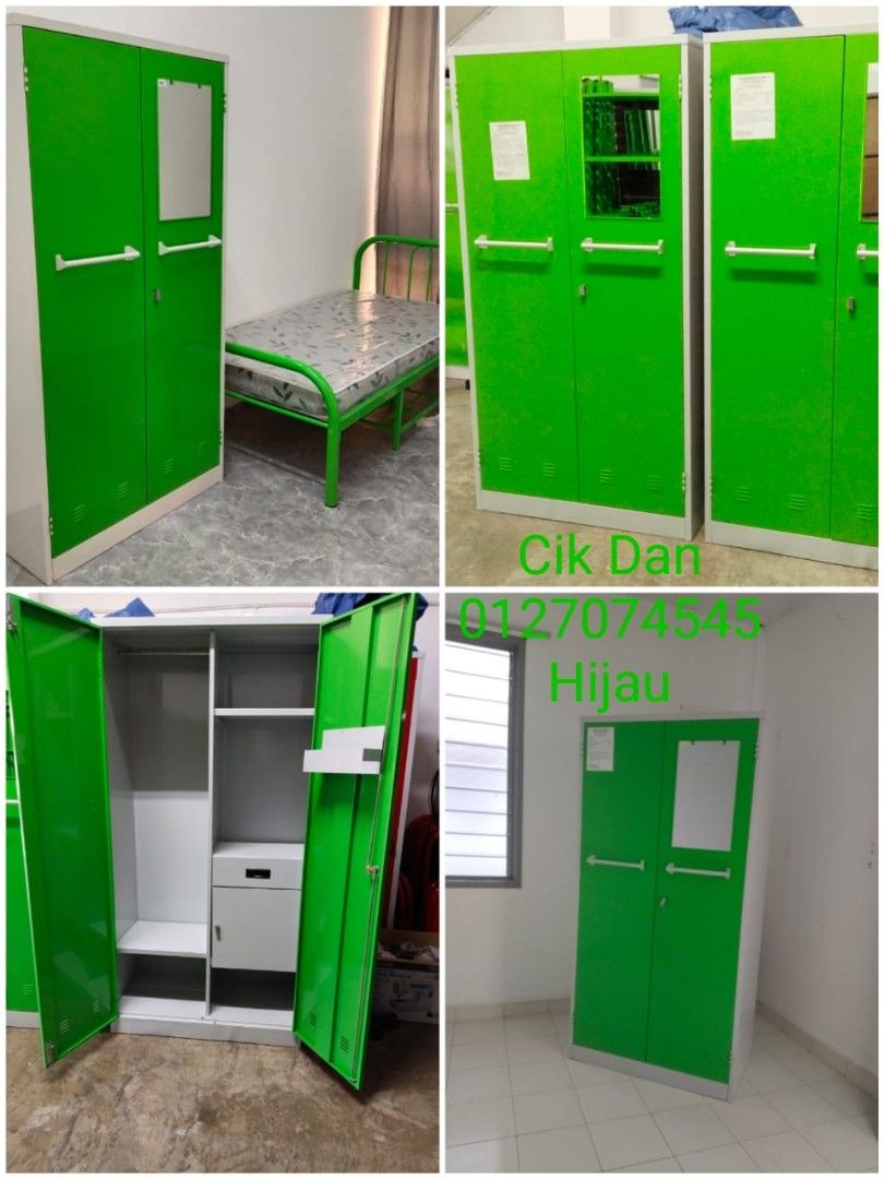 Almari 2 pintu besi locker, Furniture & Home Living, Furniture, Shelves ...