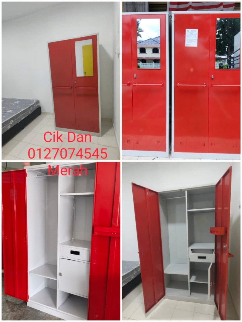 Almari Besi 2 pintu Locker, Furniture & Home Living, Furniture, Shelves ...