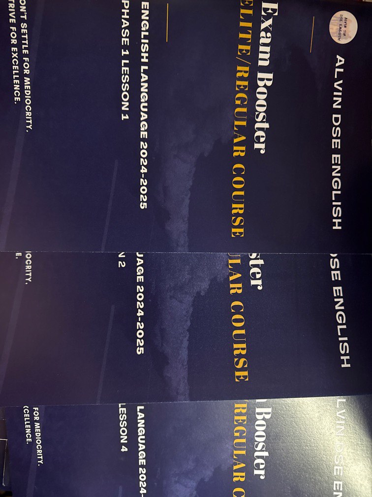 2025 DSE （最新）Alvin DSE English notes 部分寫過 大致全新, 興趣及遊戲, 書本 & 文具, 補充練習 ...