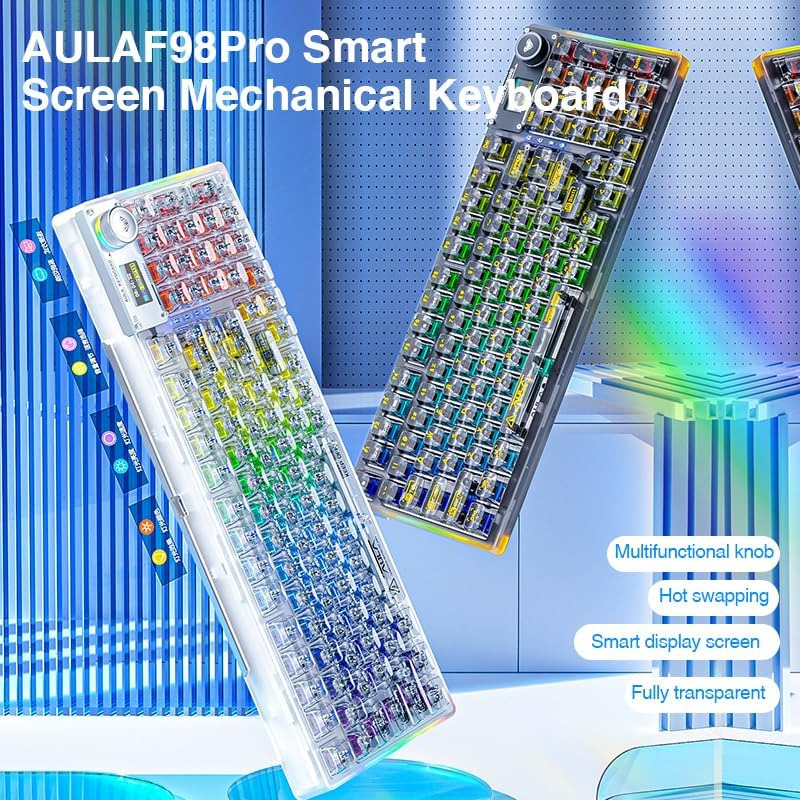 AULA F98 99KEY / F98 PRO 95KEY MECHANICAL WIRELESS GAMING KEYBOARD - 3 ...
