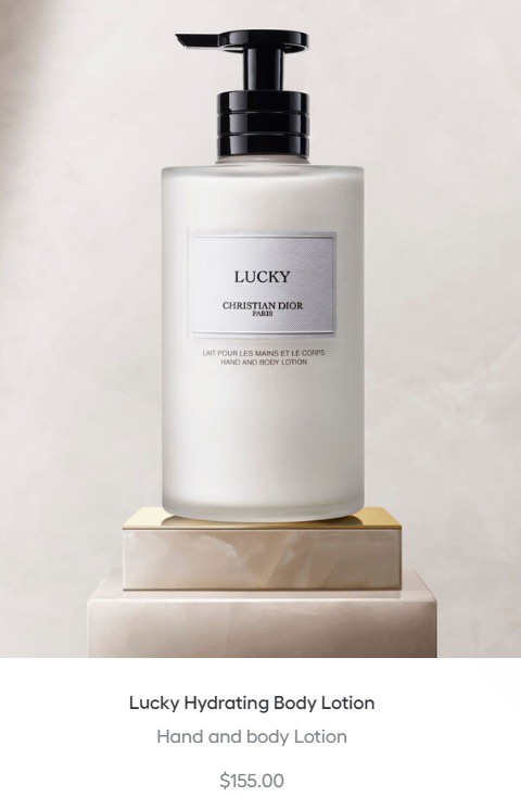 Authentic Dior Lucky Fragranced Lotion from LCP Collection, Beauty ...