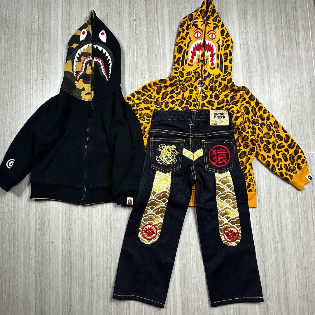 Bape x evisu for kids, Babies & Kids, Babies & Kids Fashion on Carousell