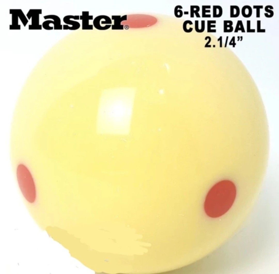 Bola Putih Titik 6 ukuran bola besar 2.1/4 inch., Olah Raga ...