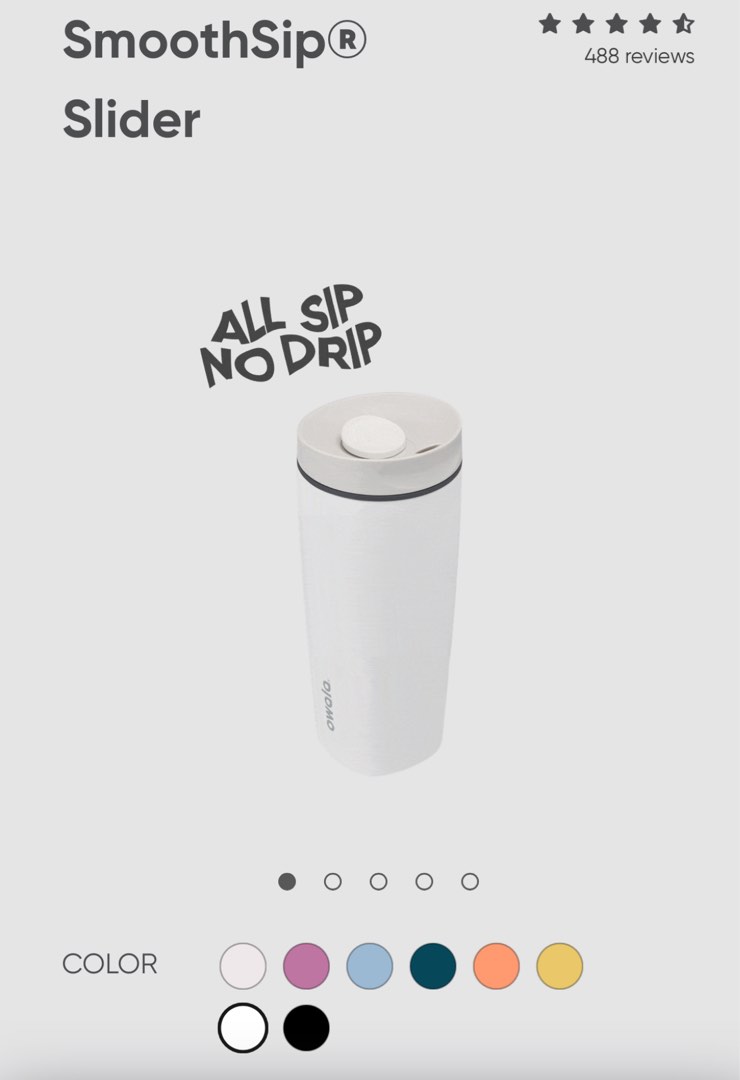 Brand New Owala Smooth Sip Slider 20oz Shy Marshmallow, Furniture ...