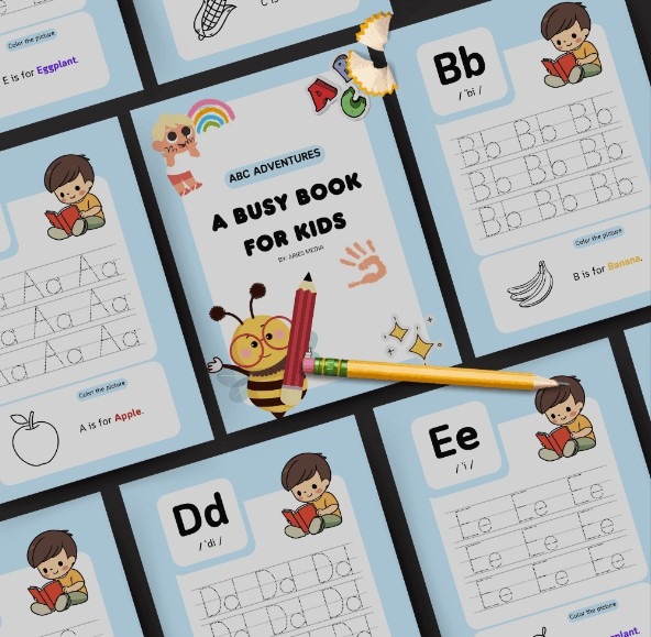 Busy Book Alphabet for Kids Editable/Printable, Hobbies & Toys, Books ...