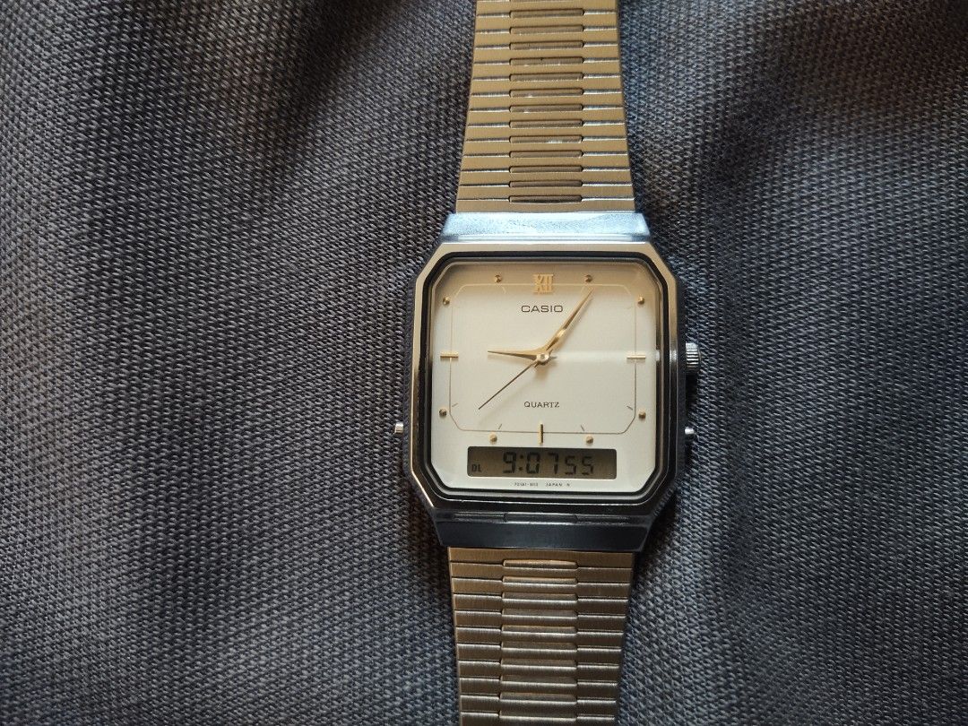 Casio AQ 525 Ana Digi RARE! not seiko citizen orient cartier alba ...
