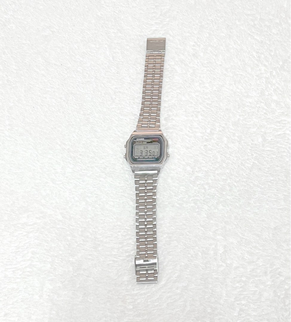 CASIO vintage silver stainless watch, Men's Fashion, Watches ...