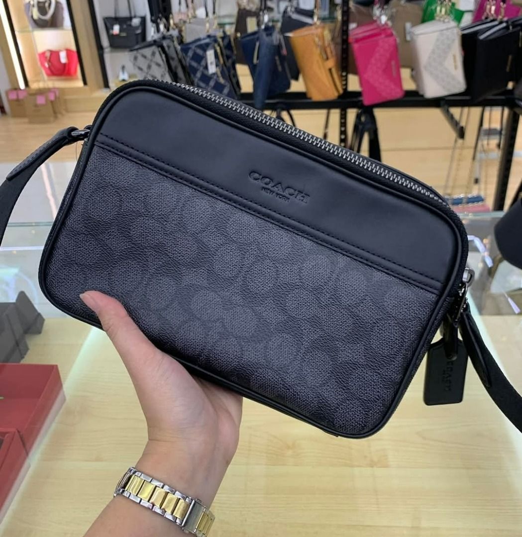 Coach Men's Bag - CV921 Graham Crossbody Bag in Signature Coated Canvas ...