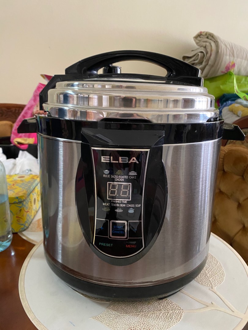 Elba 6L stainless steel pressure and slow cooker, TV & Home Appliances ...