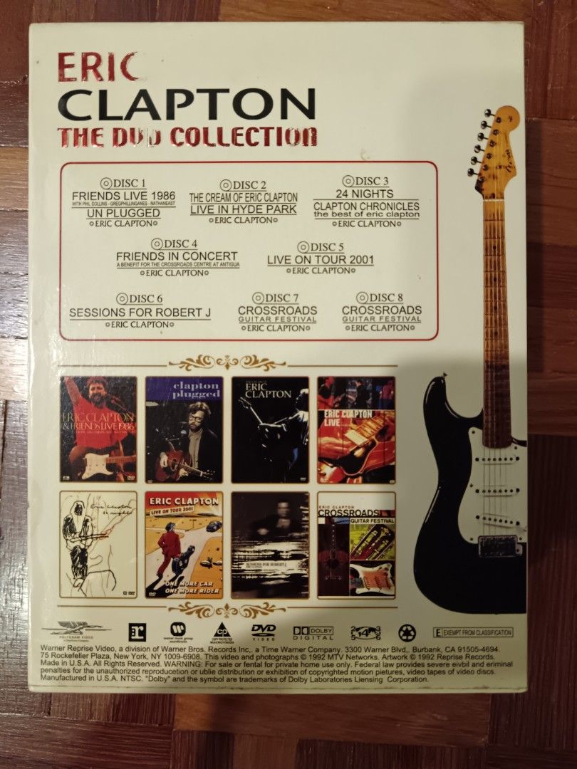 ERIC CLAPTON DVD COLLECTION/8DVDs, Hobbies & Toys, Music & Media, CDs ...