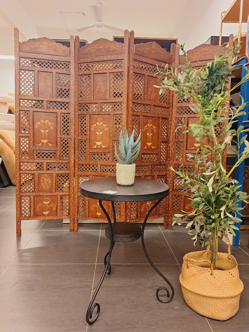 Etienne Iron Wrought Steel Outdoor/Garden Side Table | Meja Luar/Taman ...