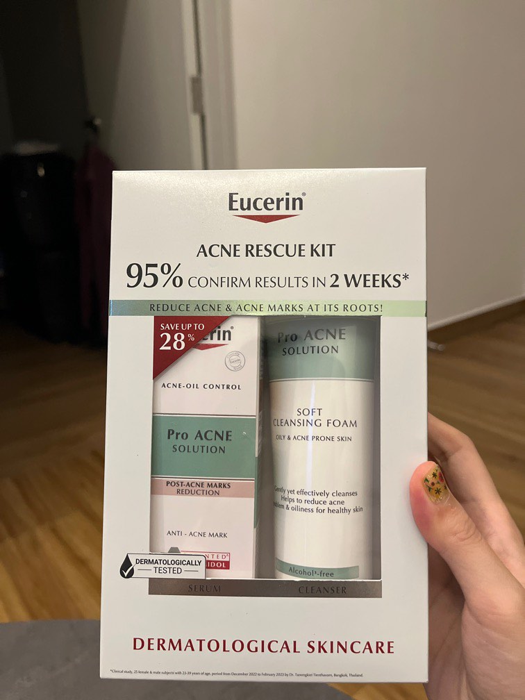 [EXP: 11/2025] Eucerin Proacne Acne Rescue Kit, Beauty & Personal Care ...