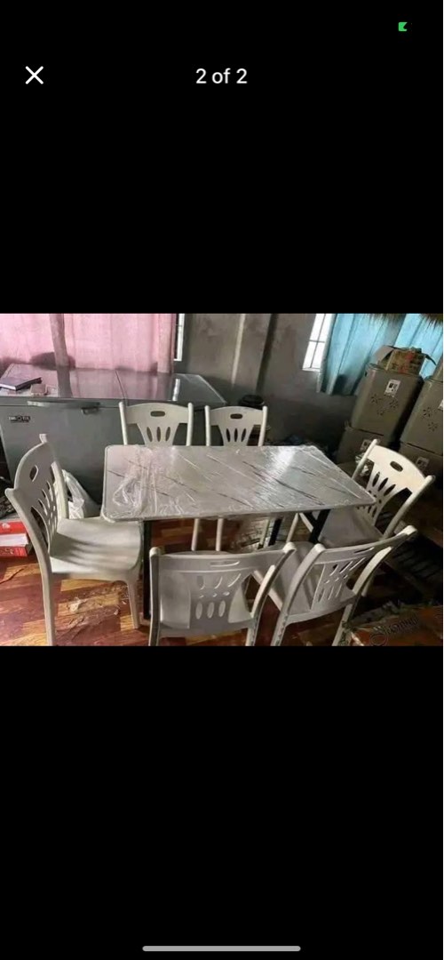 foldable table and hampas. chairs, Furniture & Home Living, Furniture ...