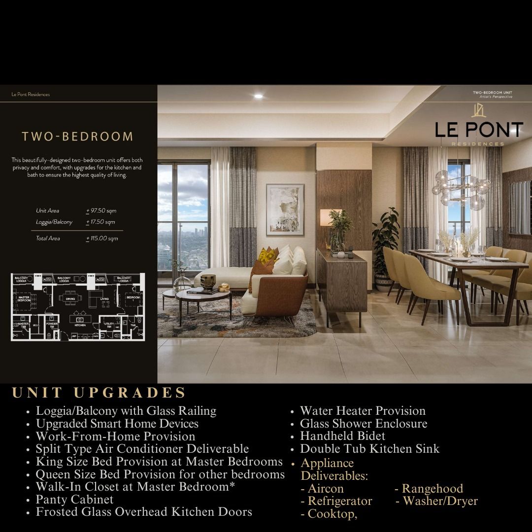 For Sale Spacious Condo 2 Bedroom located at Bridgetowne Pasig at The ...