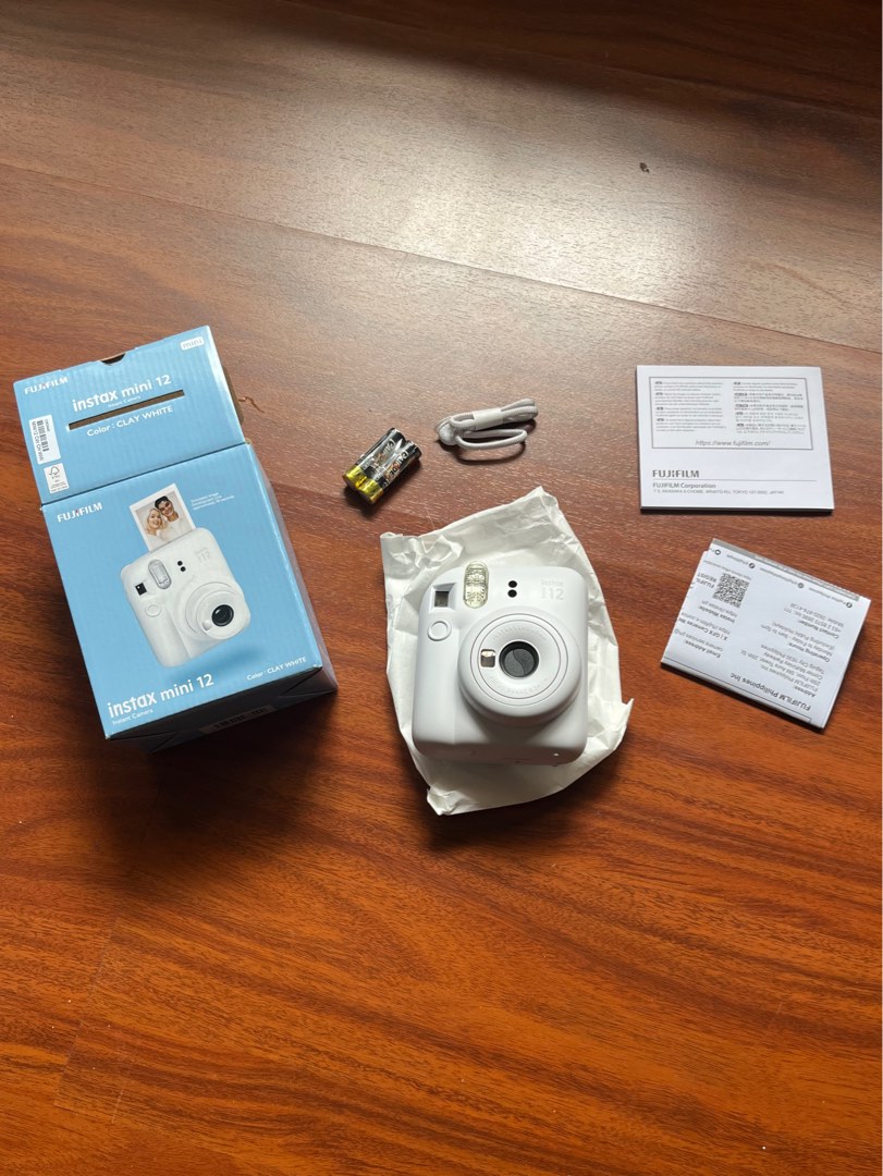 Instax Mini 12 Clay White, Photography, Cameras on Carousell