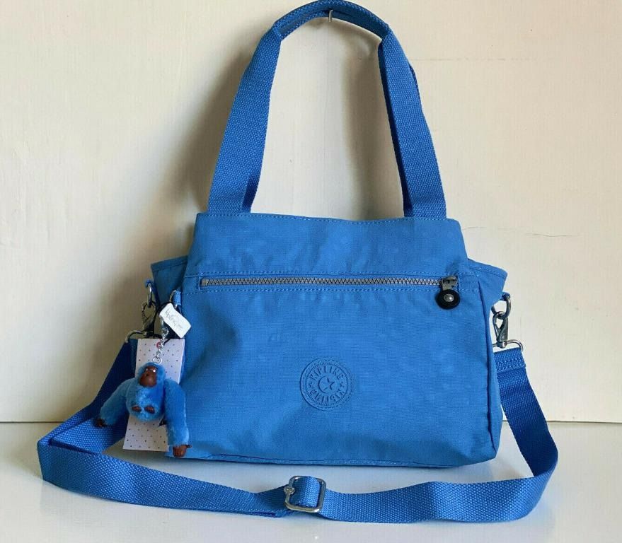 KIPLING ELYSIA BLUE SKIES CONVERTIBLE SATCHEL TOTE SLING BAG PURSE $89 ...