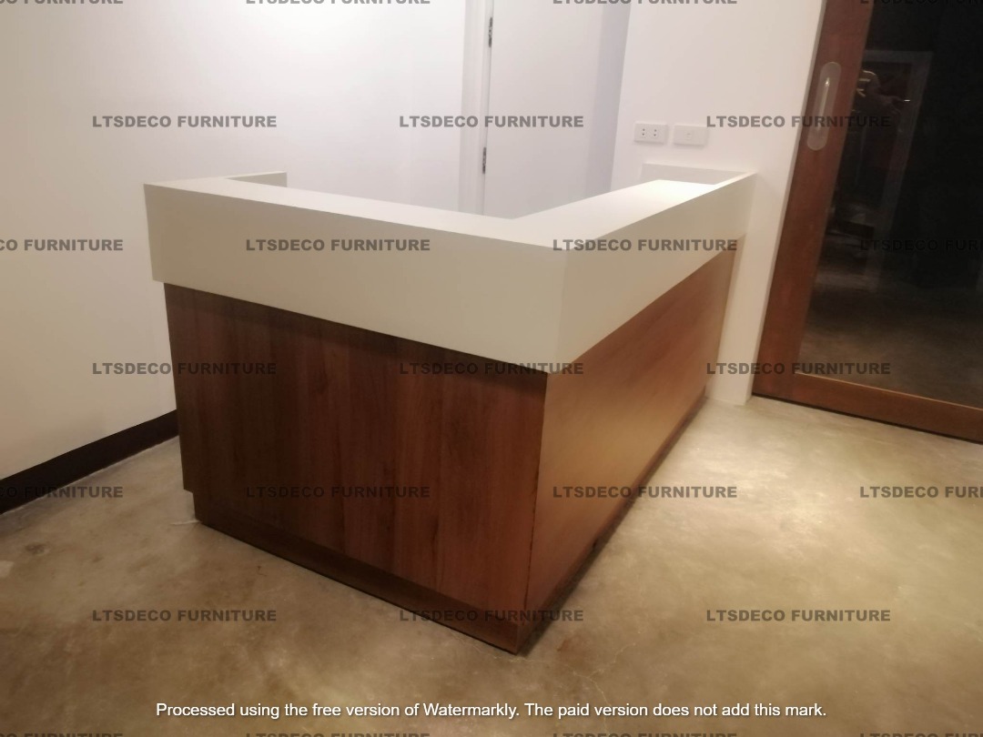 L SHAPE RECEPTION TABLE | OFFICE PARTITION | OFFICE FURNITURE ...